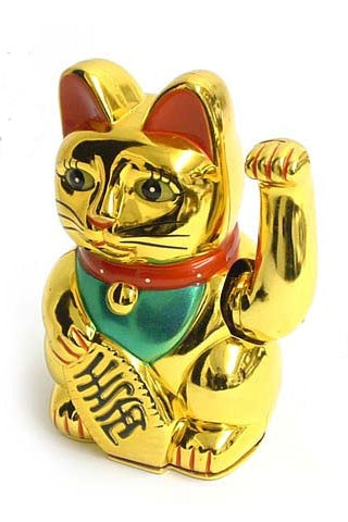 Medium Gold Lucky Fortune / Money Cat – The Useful Shop